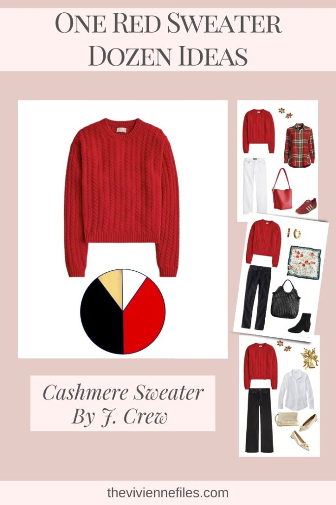 One Red Sweater - a Dozen Ideas - The Vivienne Files